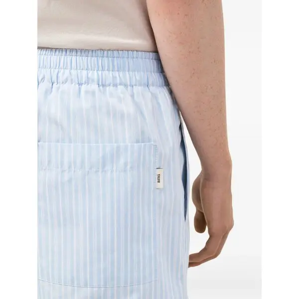 Ami Cotton Striped Elasticated Waist Shorts