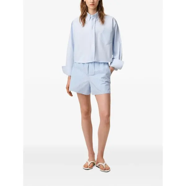 Ami Cotton Striped Elasticated Waist Shorts