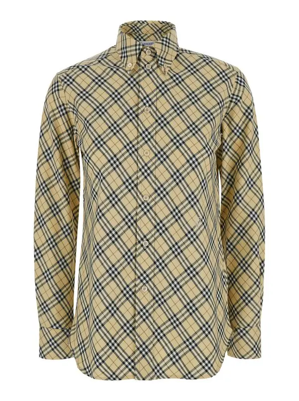 Burberry Cotton Oversize Shirt With All-over Check Motif - Multicolor
