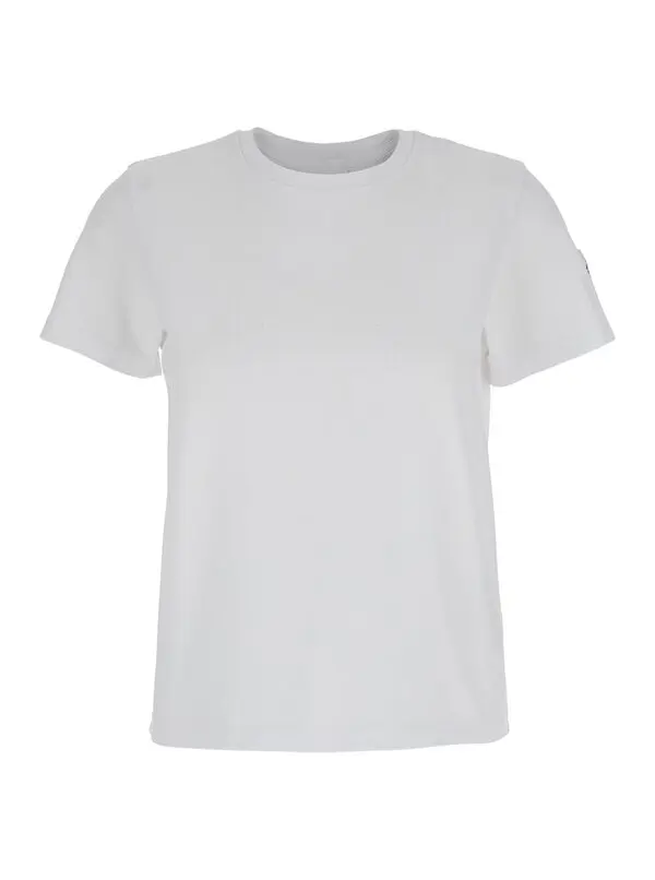 Moncler Cotton T-shirt With Embroidered Logo - Multicolor