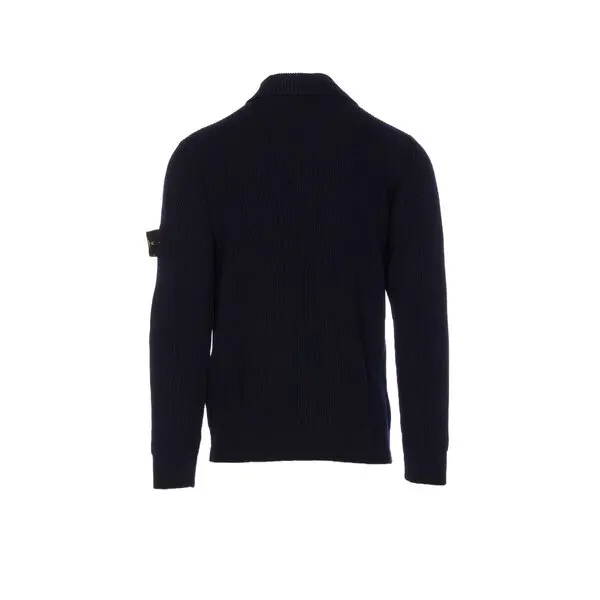 Stone Island Ribbed Wool Turtleneck Sweater