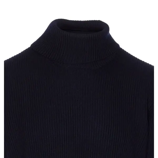 Stone Island Ribbed Wool Turtleneck Sweater