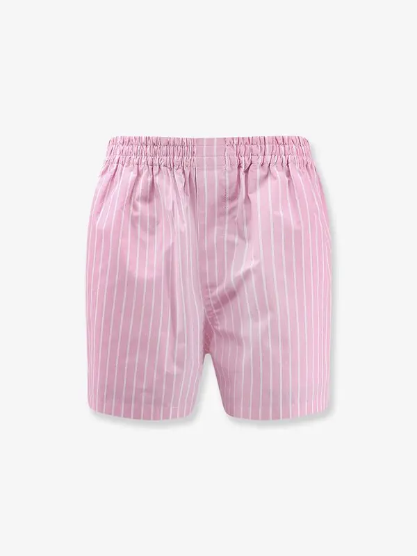 Balenciaga Cotton Boxer Shorts With Pinstripe Pattern