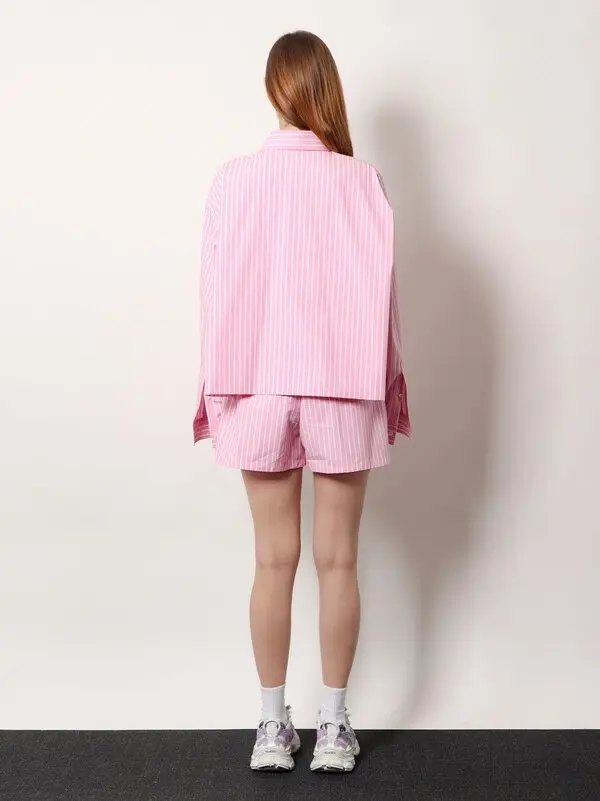 Balenciaga Cotton Boxer Shorts With Pinstripe Pattern
