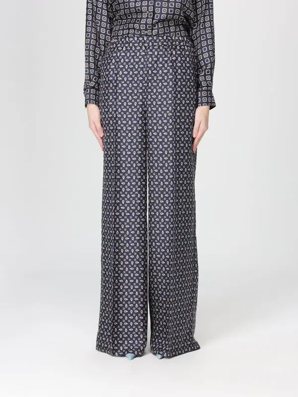 Max Mara Paisley Wide-leg Trousers - Blue