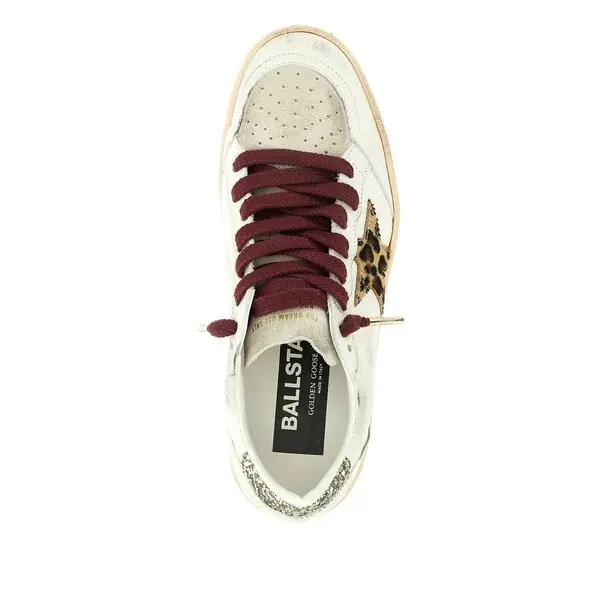 GOLDEN GOOSE Distressed Leopard Star Sneakers
