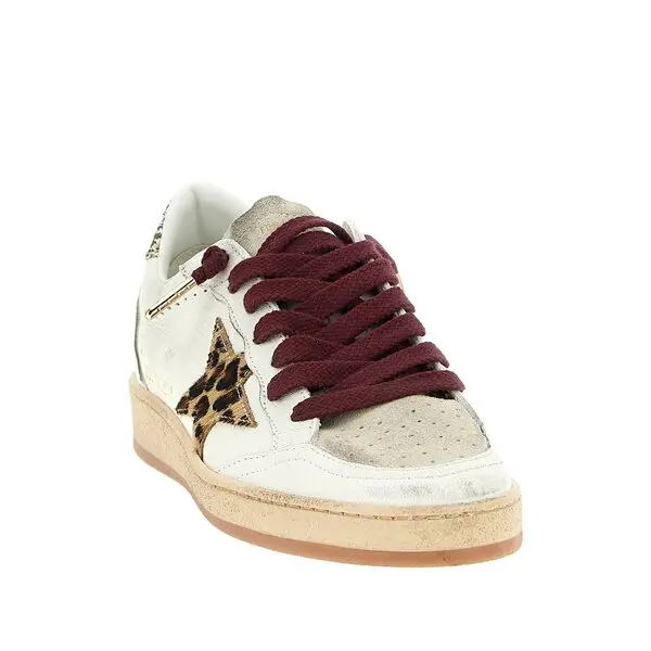 GOLDEN GOOSE Distressed Leopard Star Sneakers