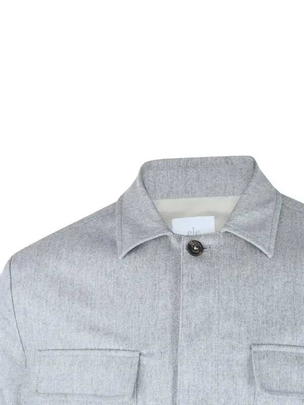 Eleventy Shirt Jacket With Patch Pockets