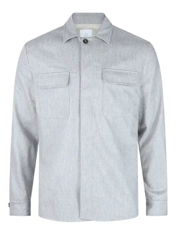 Eleventy Shirt Jacket With Patch Pockets - Gray