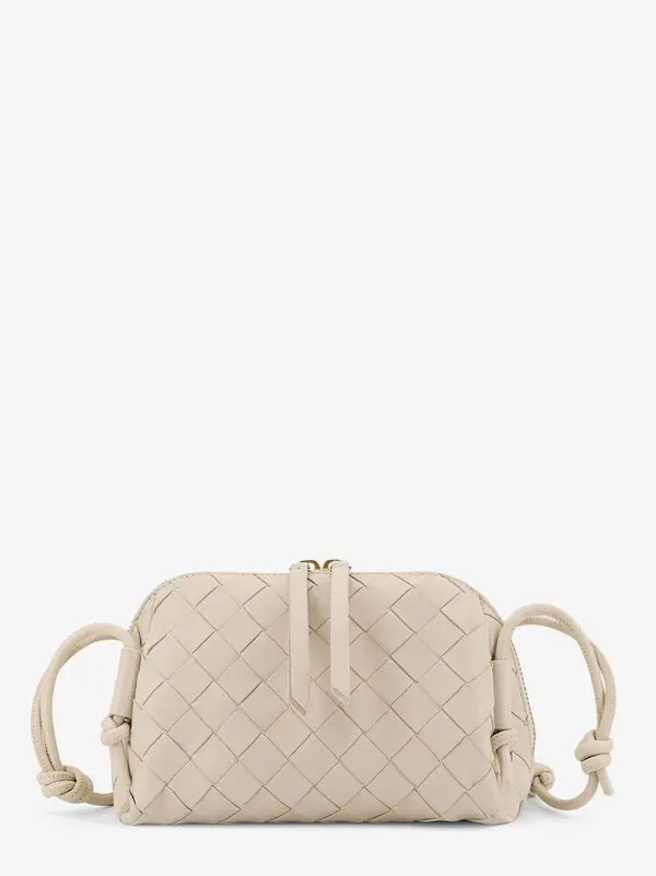 Bottega Veneta Concert Pouch Leather Crossbody Bag With Intrecciato Motif - Multicolor