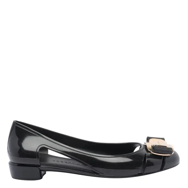 FERRAGAMO Nara Jelly Ballet Flats - Black