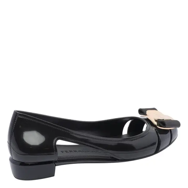FERRAGAMO Nara Jelly Ballet Flats - Black