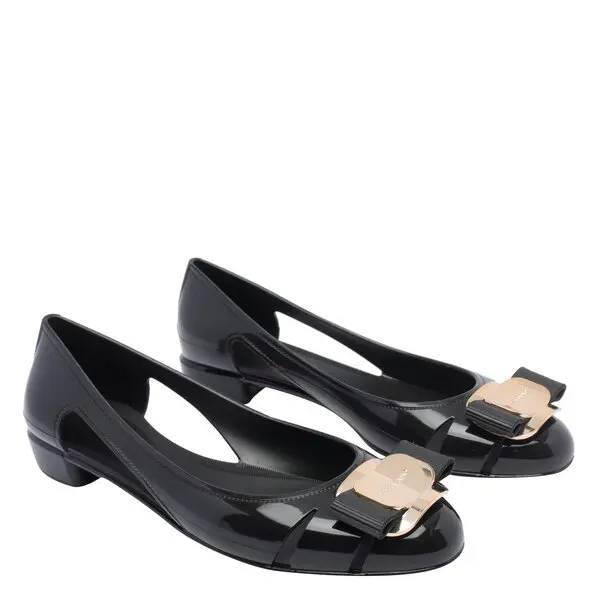 FERRAGAMO Nara Jelly Ballet Flats - Black