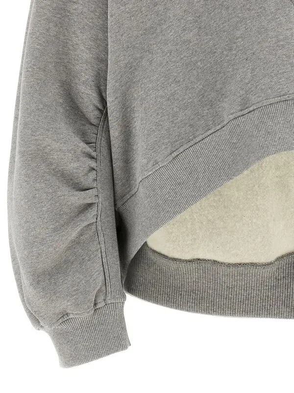 Attico Logo Embroidery V-neck Sweatshirt - Gray