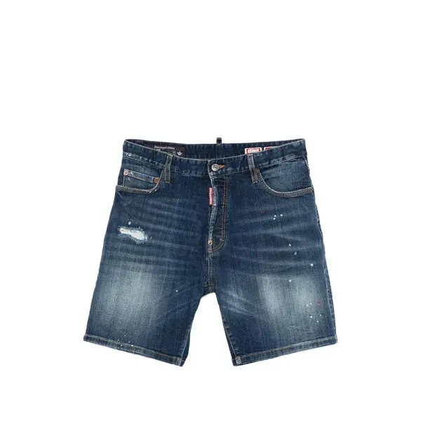 Dsquared2 Distressed Effect Denim Shorts - Blue
