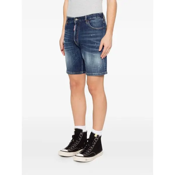 Dsquared2 Distressed Effect Denim Shorts - Blue