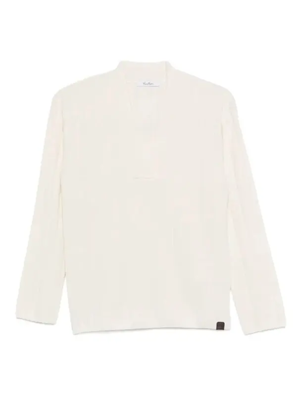 Max Mara Cashmere Ribbed V-neck Sweater - Multicolor