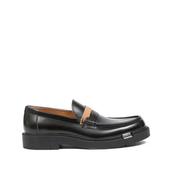 MAISON MARGIELA Leather Penny Strap Loafers - Black