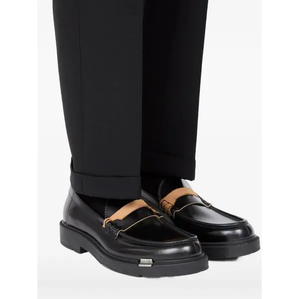 MAISON MARGIELA Leather Penny Strap Loafers - Black