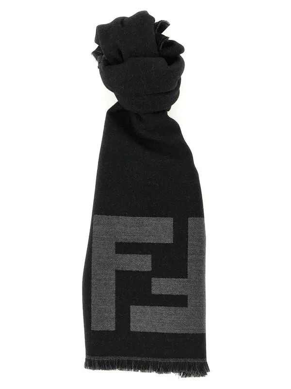 Fendi Ff Macro Scarf - Black