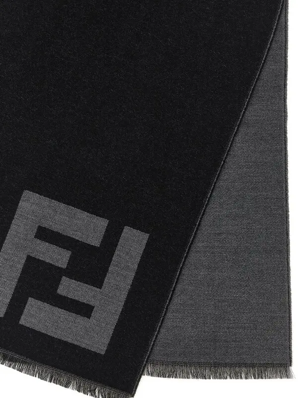 Fendi Ff Macro Scarf - Black