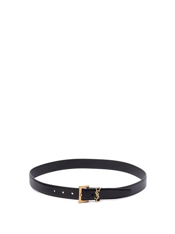 Saint Laurent Cassandre Belt With Square Buckle - Multicolor