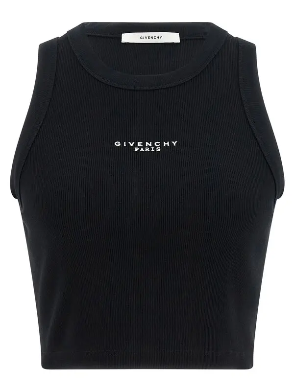 Givenchy Paris Ribbed Cropped Top
