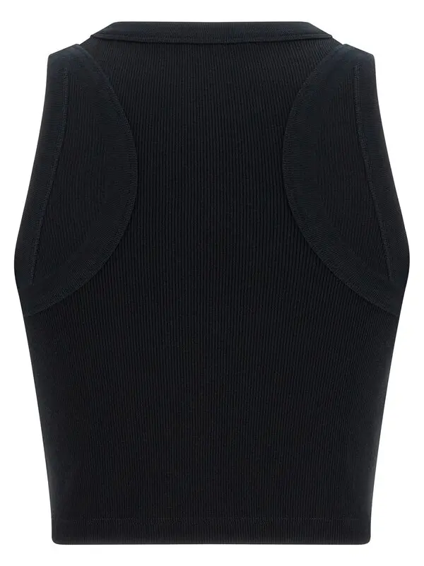 Givenchy Paris Ribbed Cropped Top