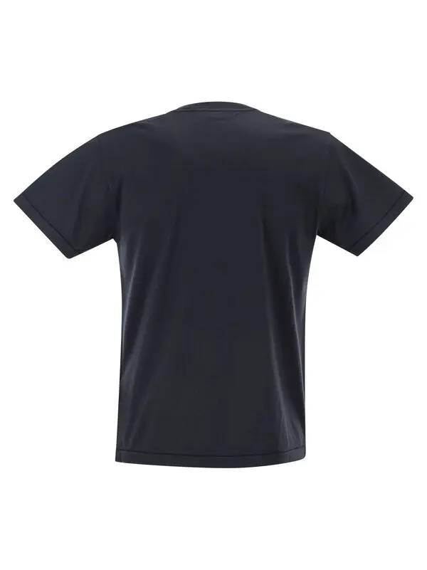 Stone Island Slim Fit T-shirt With Compass Patch - Blue