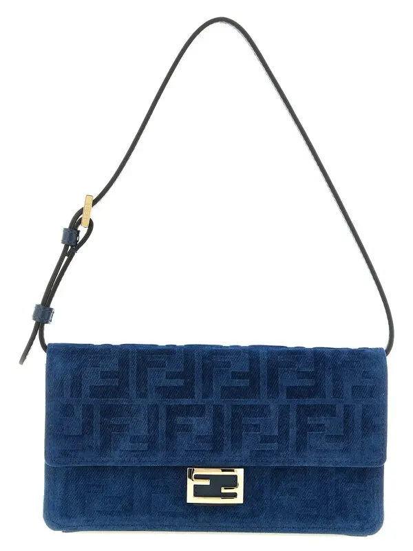 Fendi Baguette Wallet On Chain - Blue