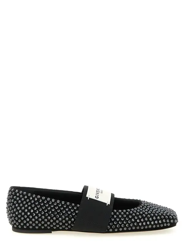 Givenchy Sliced Square Ballet Flats - Black