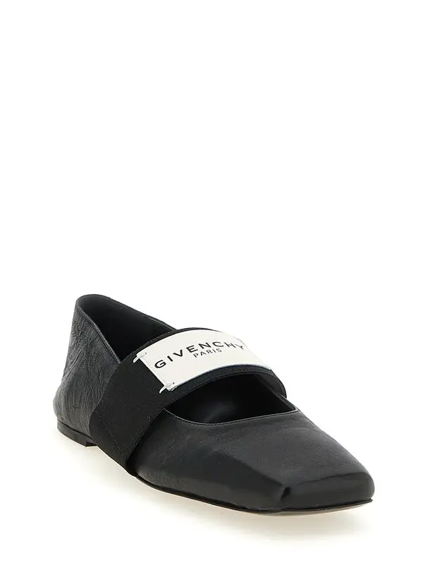 Givenchy Sliced Square Ballet Flats - Black