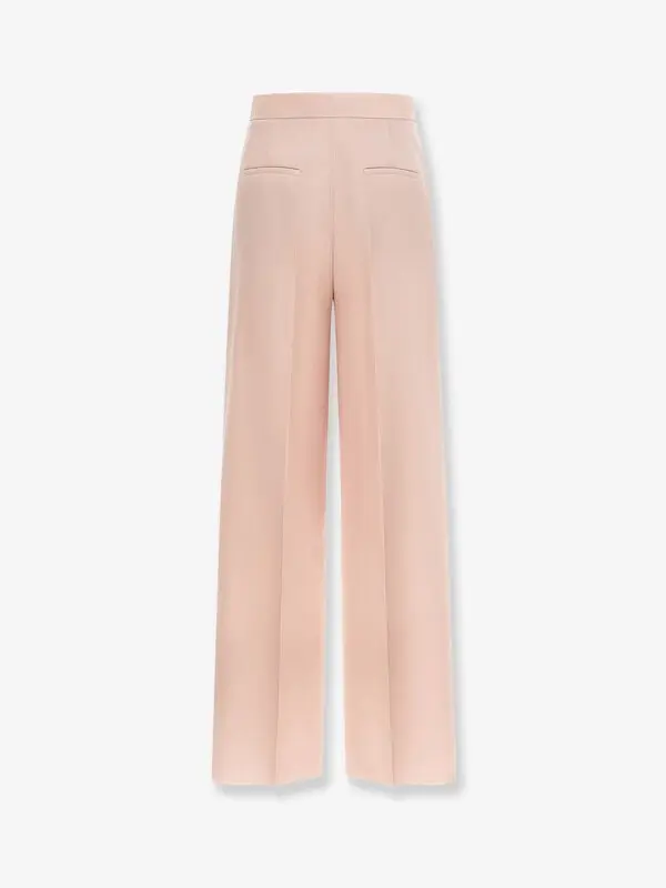 Max Mara Virgin Wool, Silk, And Mohair Wide Leg Trousers - Multicolor