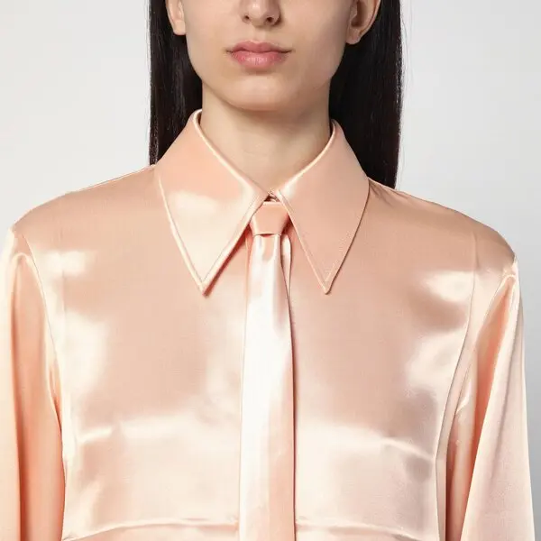 JIL SANDER Shiny Viscose Blend Shirt With Tie