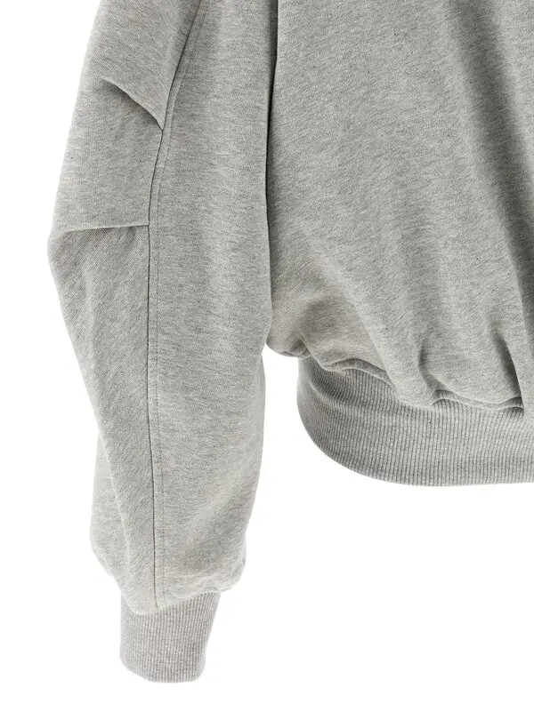 Attico Logo Embroidered Zip-up Fleece Hoodie