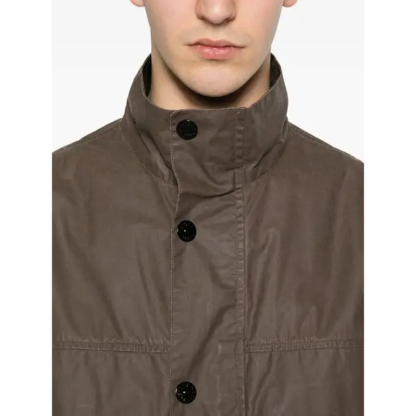 Stone Island High Neck Logo Patch Jacket
