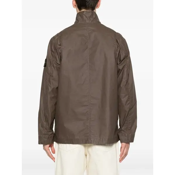 Stone Island High Neck Logo Patch Jacket