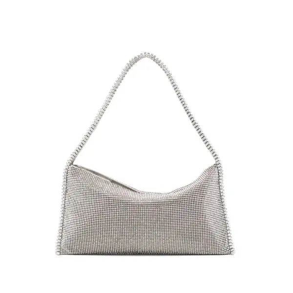 Benedetta Bruzziches Tone Crystal Embellished Shoulder Bag - Silver