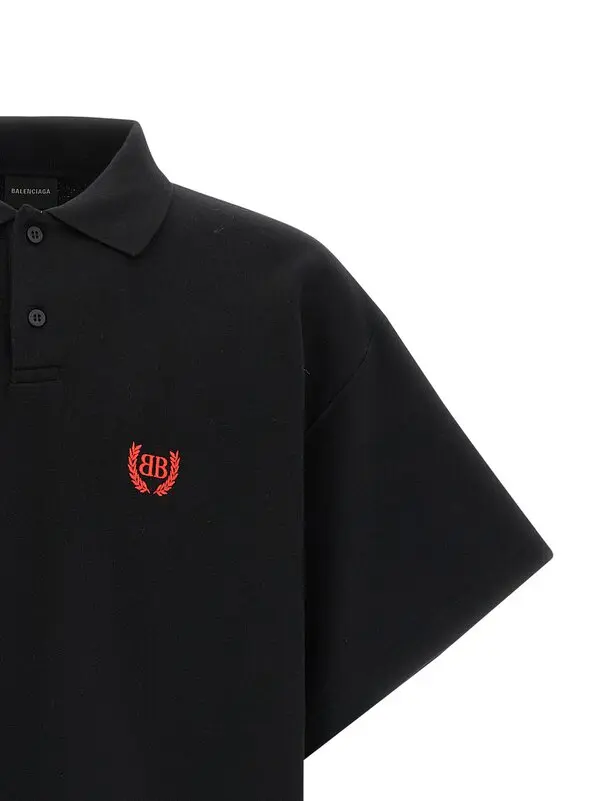 Balenciaga Laurel Classic' Polo Shirt - Black