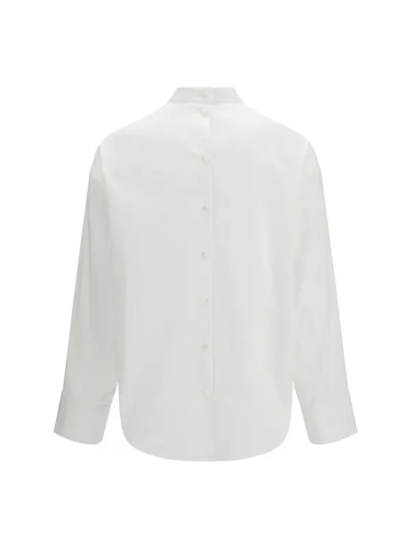 Alaïa Layered Shirt With High Neckline And Button Closure