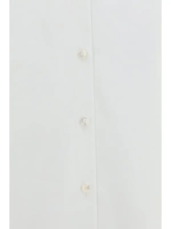 Alaïa Layered Shirt With High Neckline And Button Closure