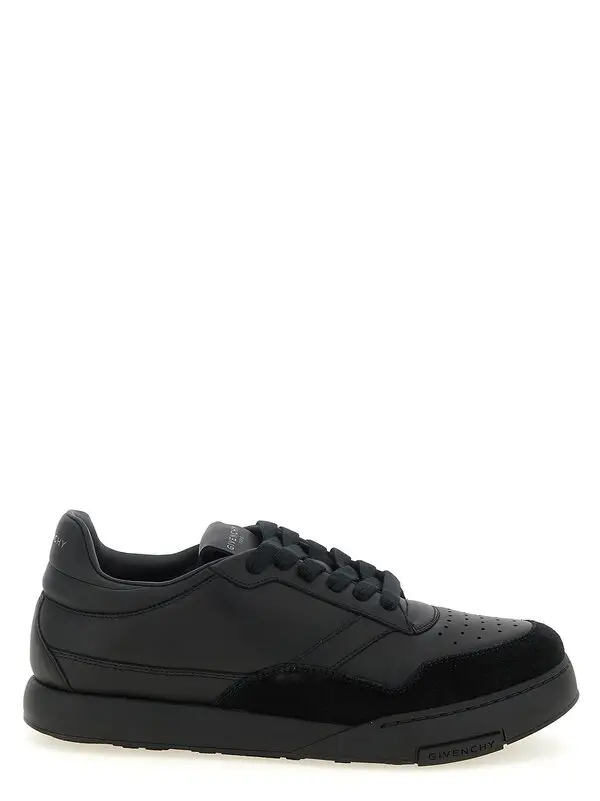 Givenchy Yard Sneakers In Smooth Calf Leather And Suede - Black