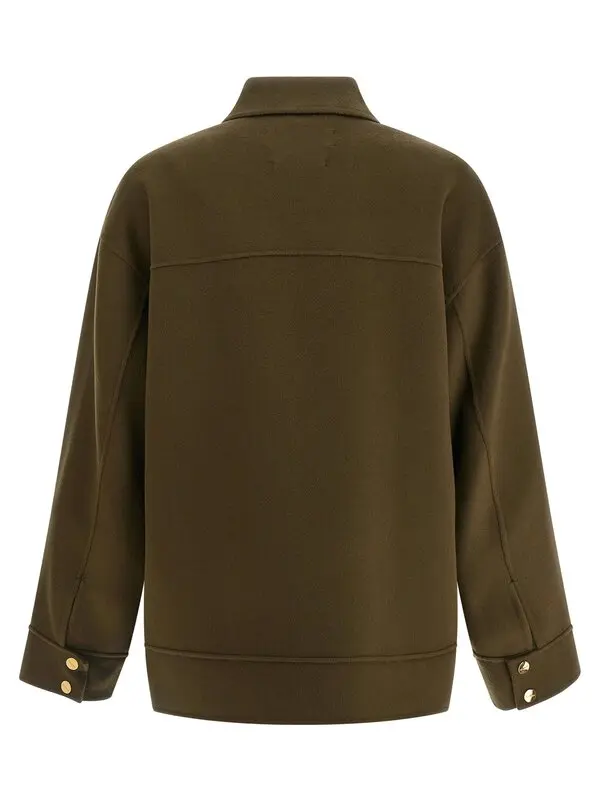Max Mara Wool Silk Padded Coat With Removable Vest