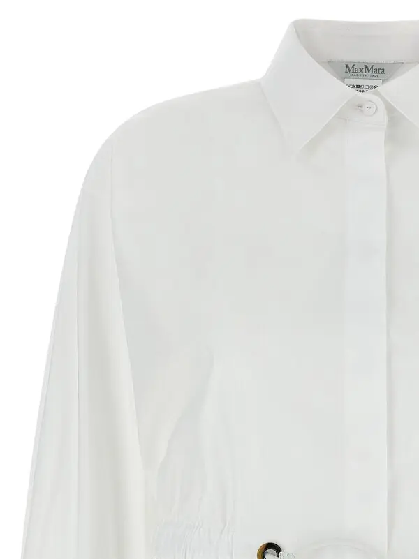 Max Mara Mxmtazzina Pure Cotton Poplin Shirt - White