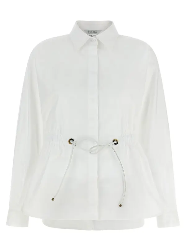 Max Mara Mxmtazzina Pure Cotton Poplin Shirt - White