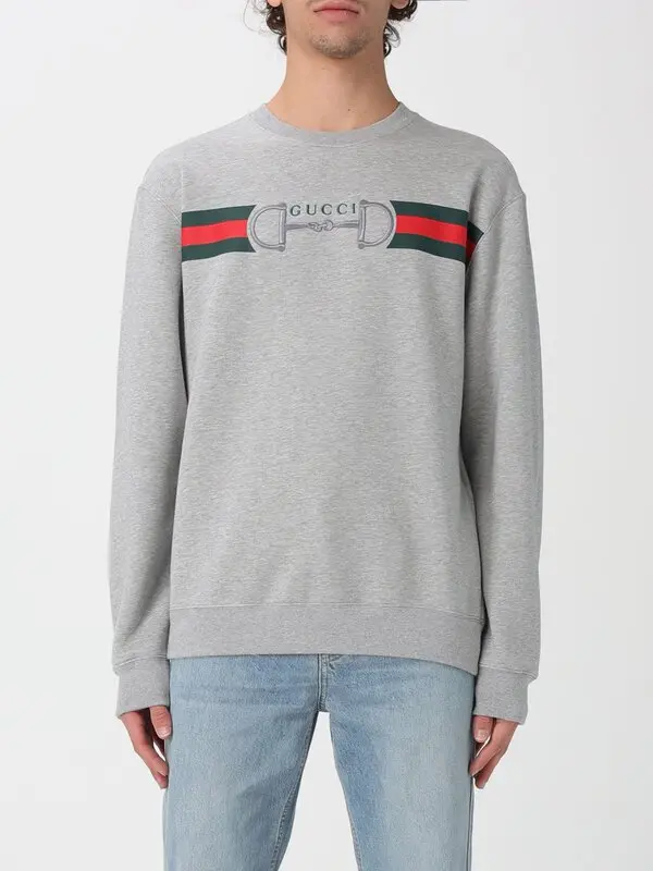 Gucci Sweatshirt With Embossed Logo - Gray