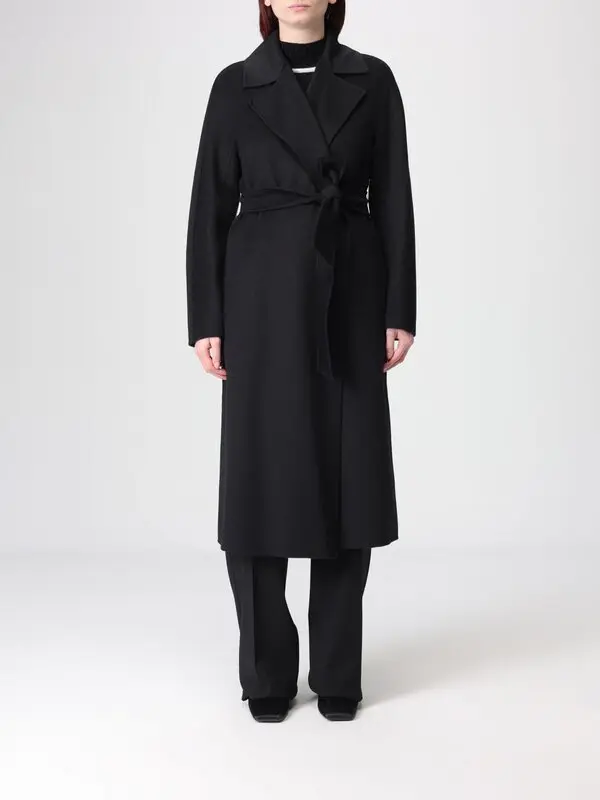 Max Mara Wool, Silk, And Cashmere Coat - Black