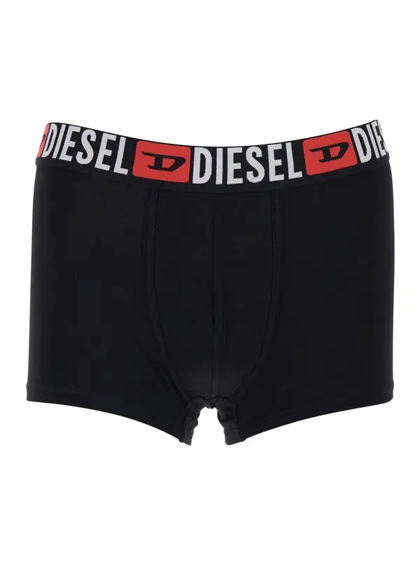 DIESEL® Umbx-damienthreepack Boxer With Logo Print In Cotton For - Multicolor