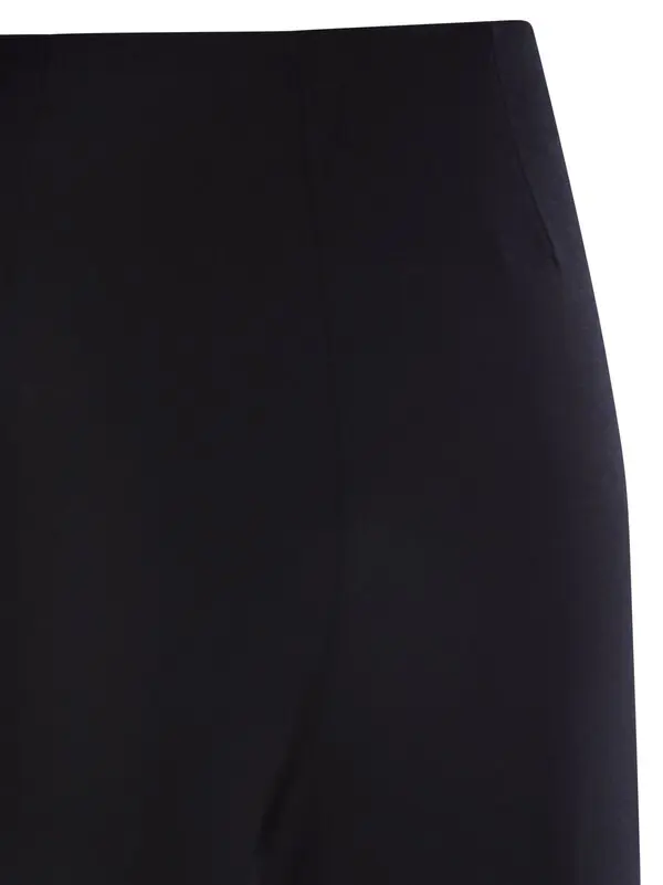 Max Mara Viscose Crêpe Knit Trousers - Blue