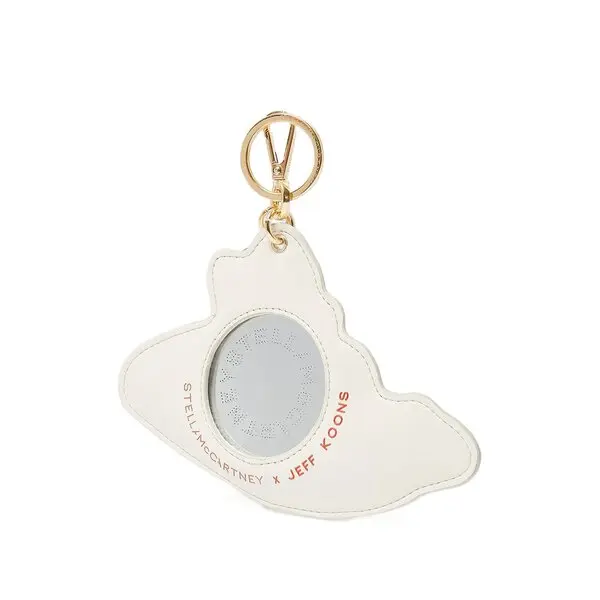 Stella McCartney White Graphic Print Keychain - Cream